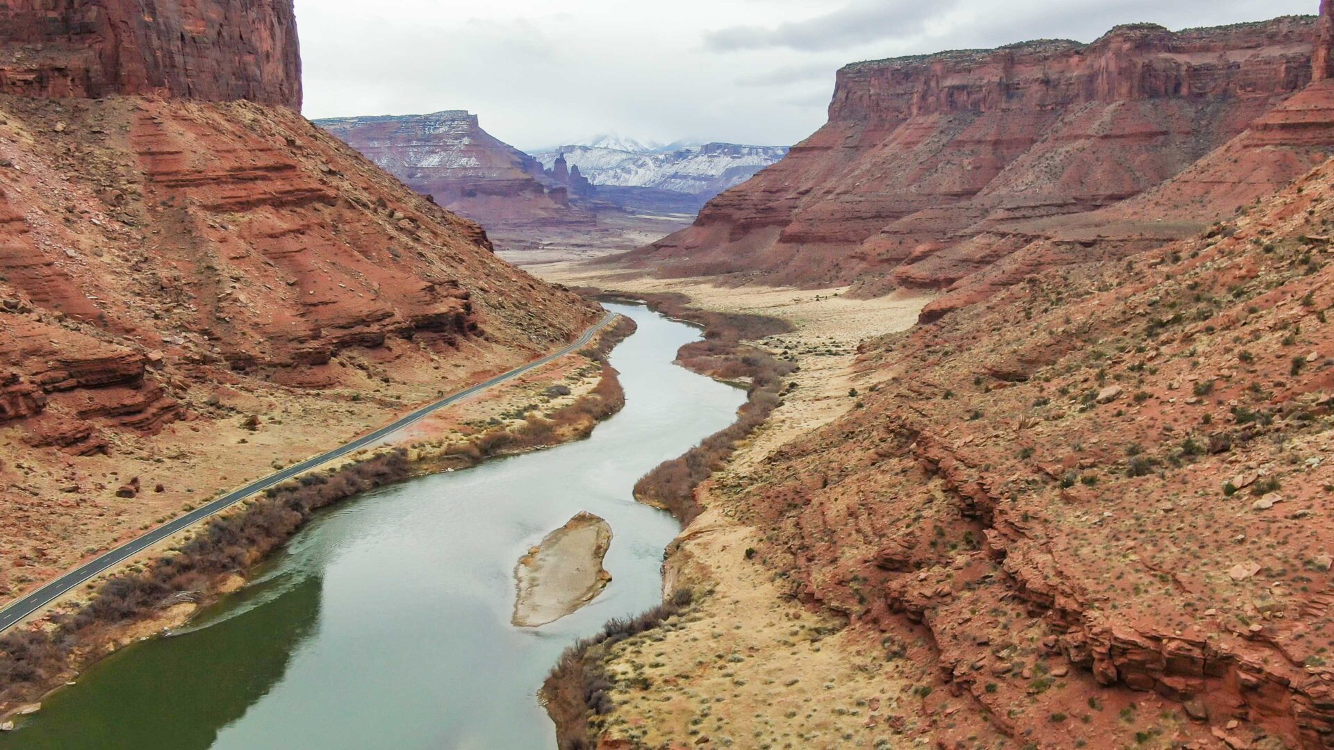 Drone videos and photos: Colorado River along Utah State Route 128 near ...